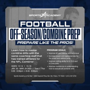 Football Off-Season/Combine Prep at Sports Academy - The Star District