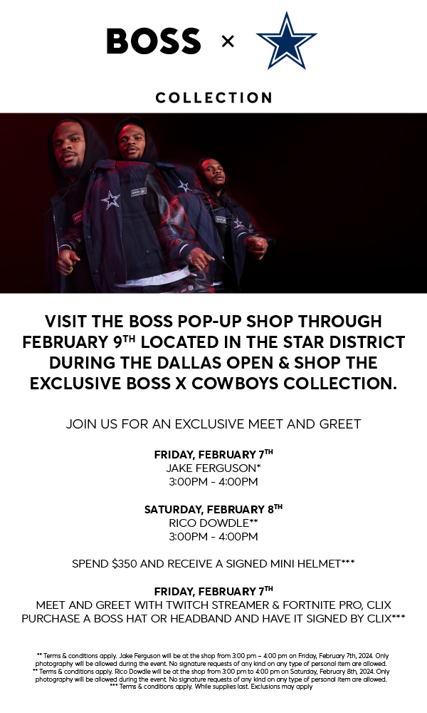 BOSS Pop-up Shop at the Dallas Open - The Star District